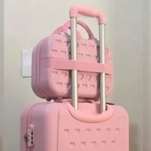 Bags | 2 Pcs Set Hello Kitty Luggage Suicase Hot Pink 24 Set | Poshmark